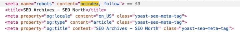 How to remove ‘noindex’ detected in ‘robots’ meta tag - SEO North