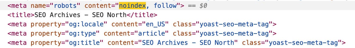 How to remove ‘noindex’ detected in ‘robots’ meta tag - SEO North